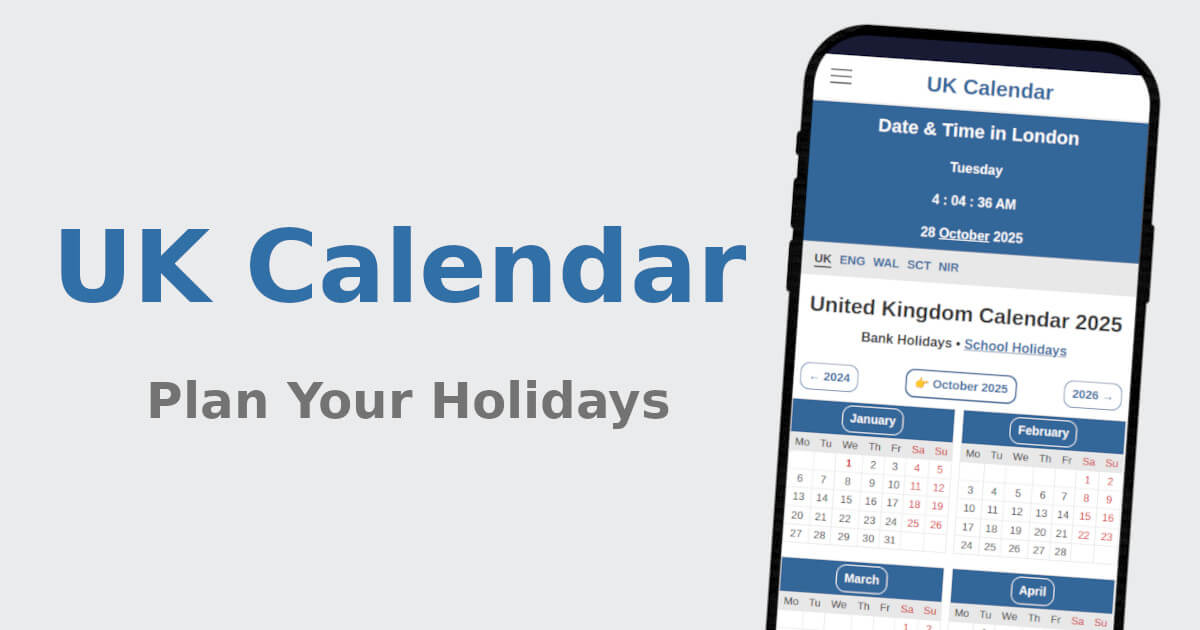 January 2029 Calendar for United Kingdom with Bank Holidays